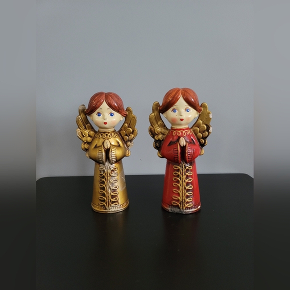 Holiday | Set Of 2 Vintage Handmade Made In Japan Paper Mache Red And ...